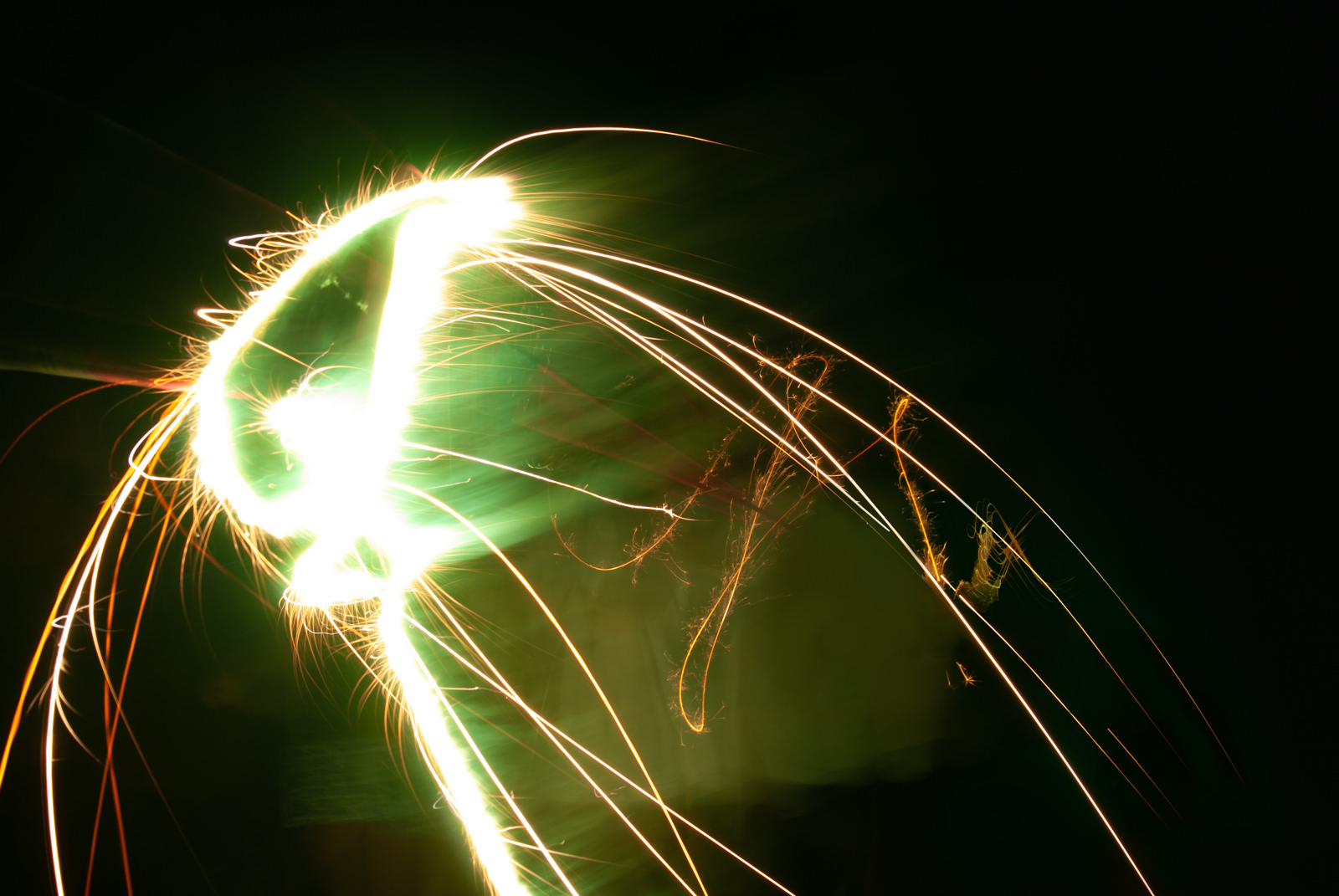 Gold Green Abstract Sparklers Night Streaks - STOCKIST PHOTO