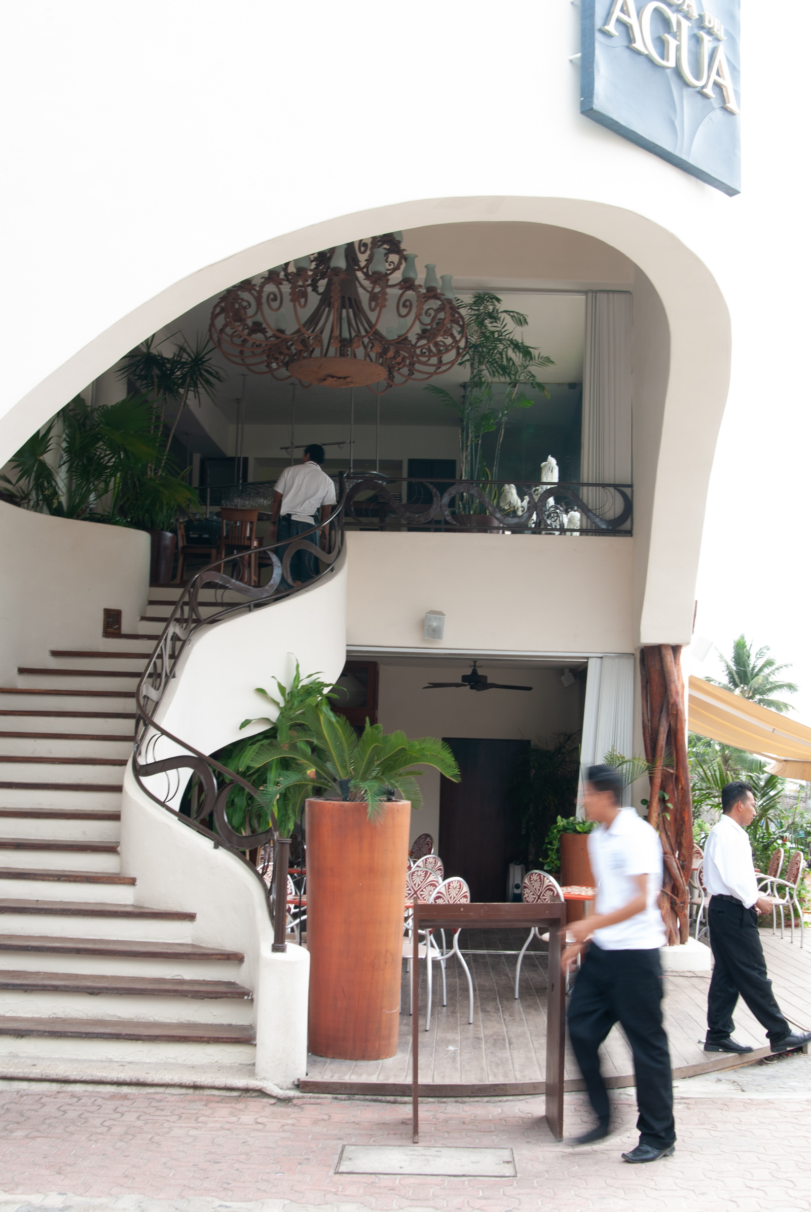 Resort Hotel walking Staircase White Building - STOCKIST PHOTO